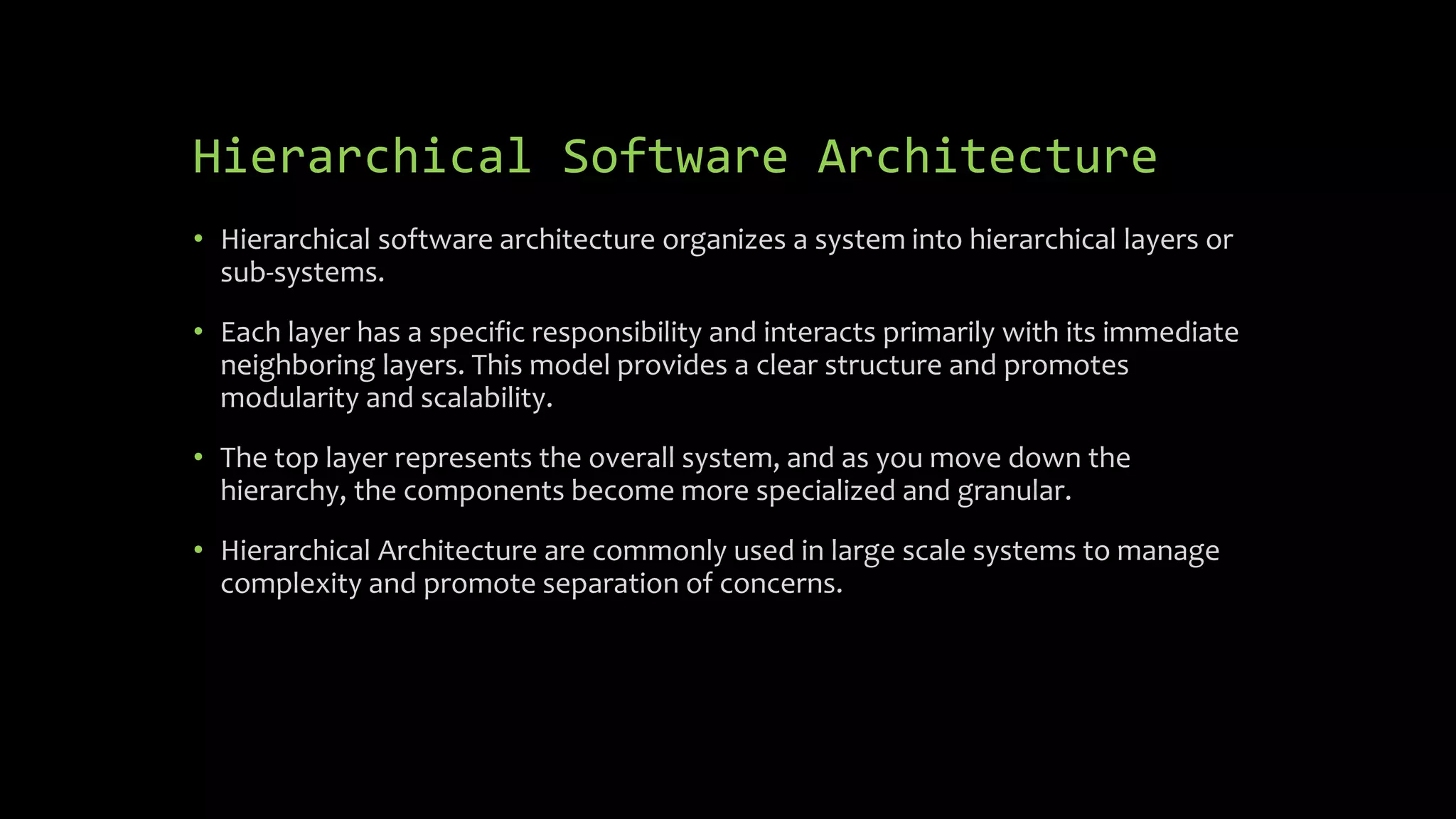 Hierarchical Software Architecturepptx Databases Computer Software And Applications