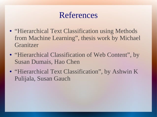 Hierarchical text classification | PPT