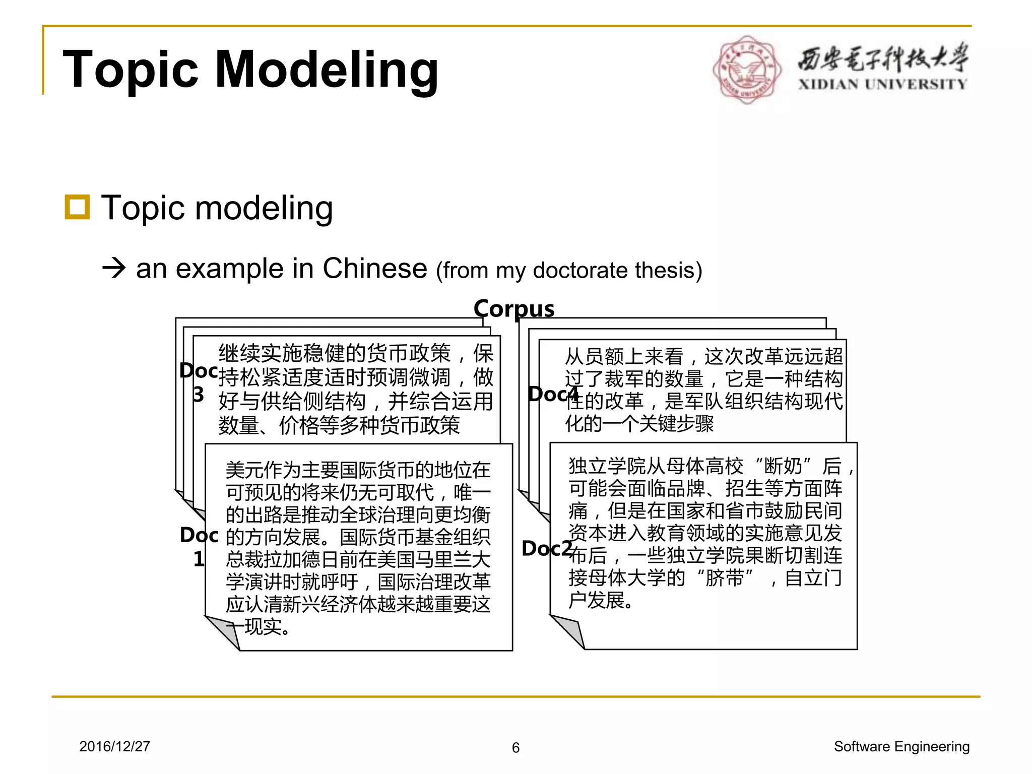 (Hierarchical) topic modeling | PPTX