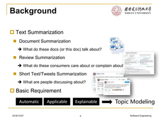 (Hierarchical) topic modeling | PPTX