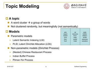 (Hierarchical) topic modeling | PPTX