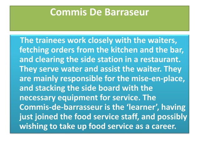 HIERARCHY CHART OF FOOD AND BEVERAGE SERVICE DEPARTMENT.pptx ...