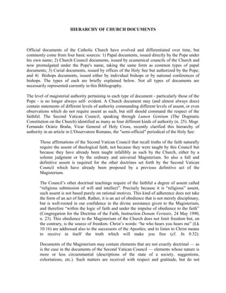 Hierarchy of church documents | DOC