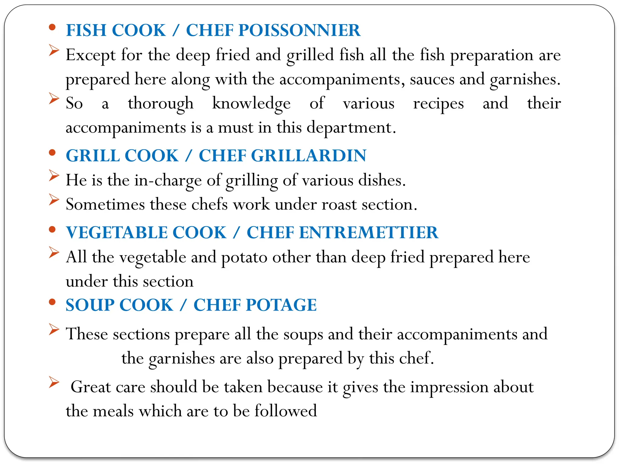 Classical Brigade (kitchen hierarchy) abc | PPTX