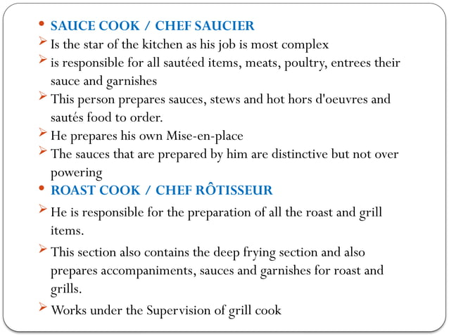 A Complete Guide To The Kitchen Hierarchy Description – XNCUC