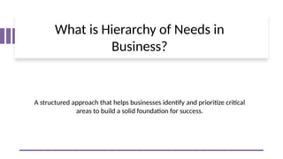 Master the Hierarchy of Needs in Business for Strategic Success | PPTX