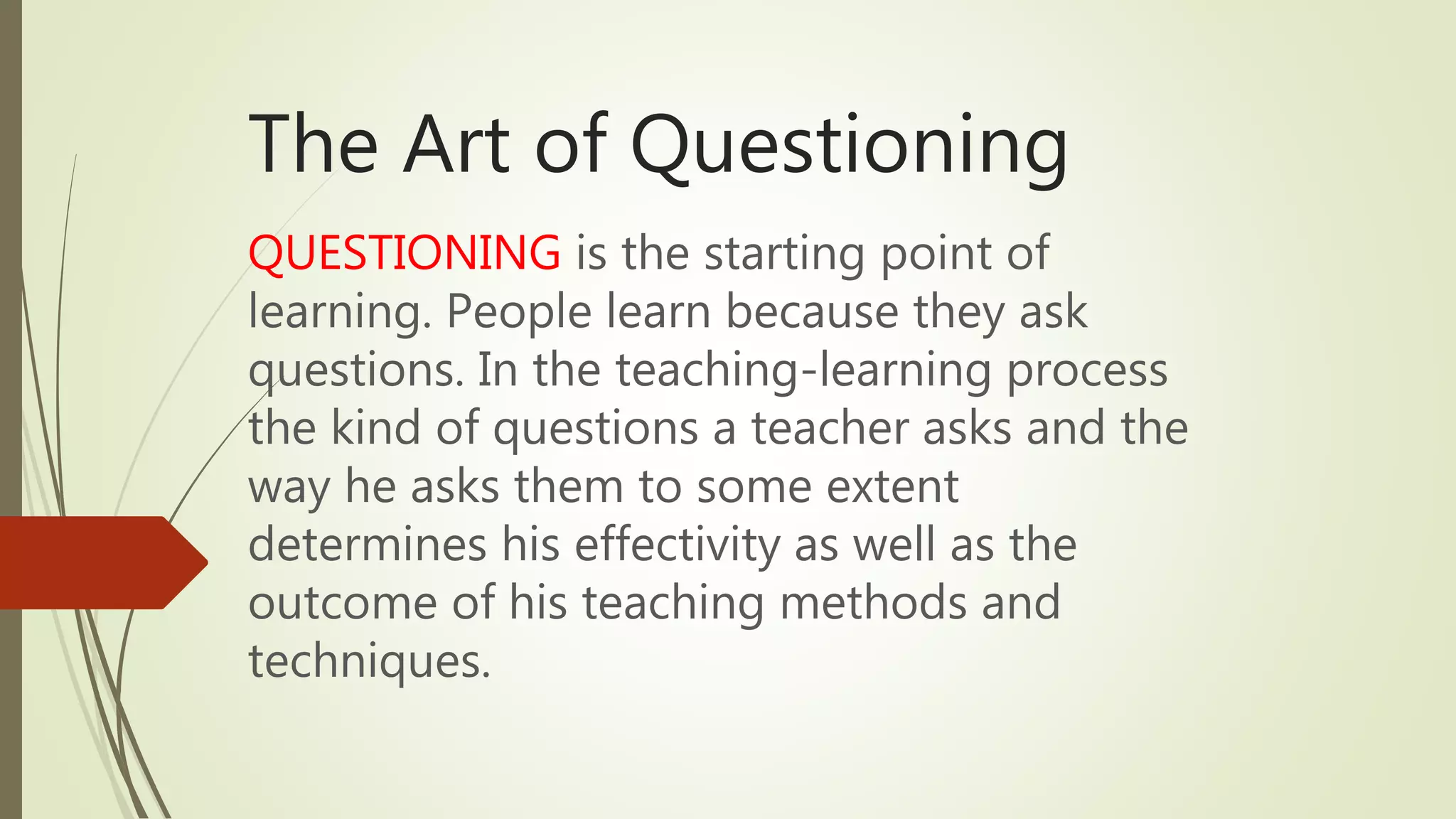 Bloom's Hierarchy of Questions | PPTX