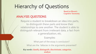 Bloom's Hierarchy of Questions | PPTX