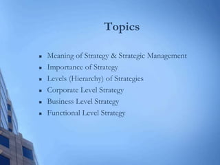 Hierarchy of strategies | PPTX