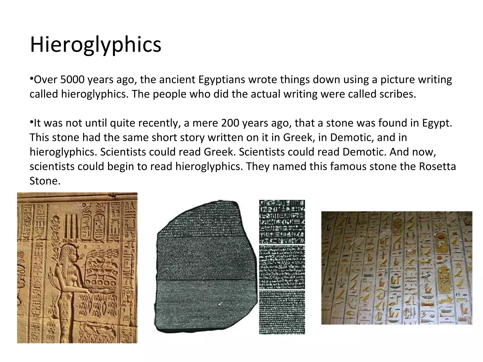 Hieroglyphics and gods ppt | PPT