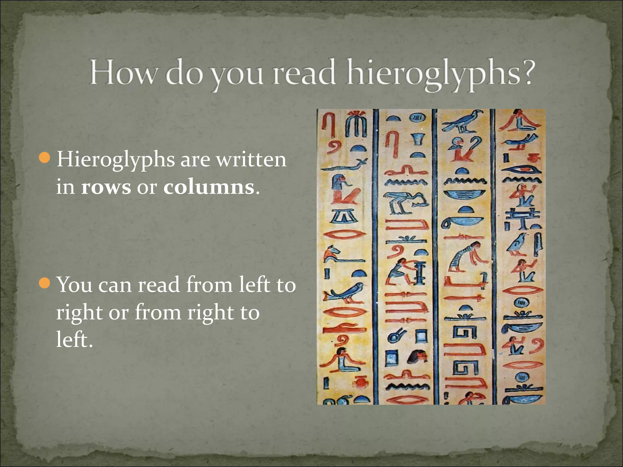 Hieroglyphs | PPT