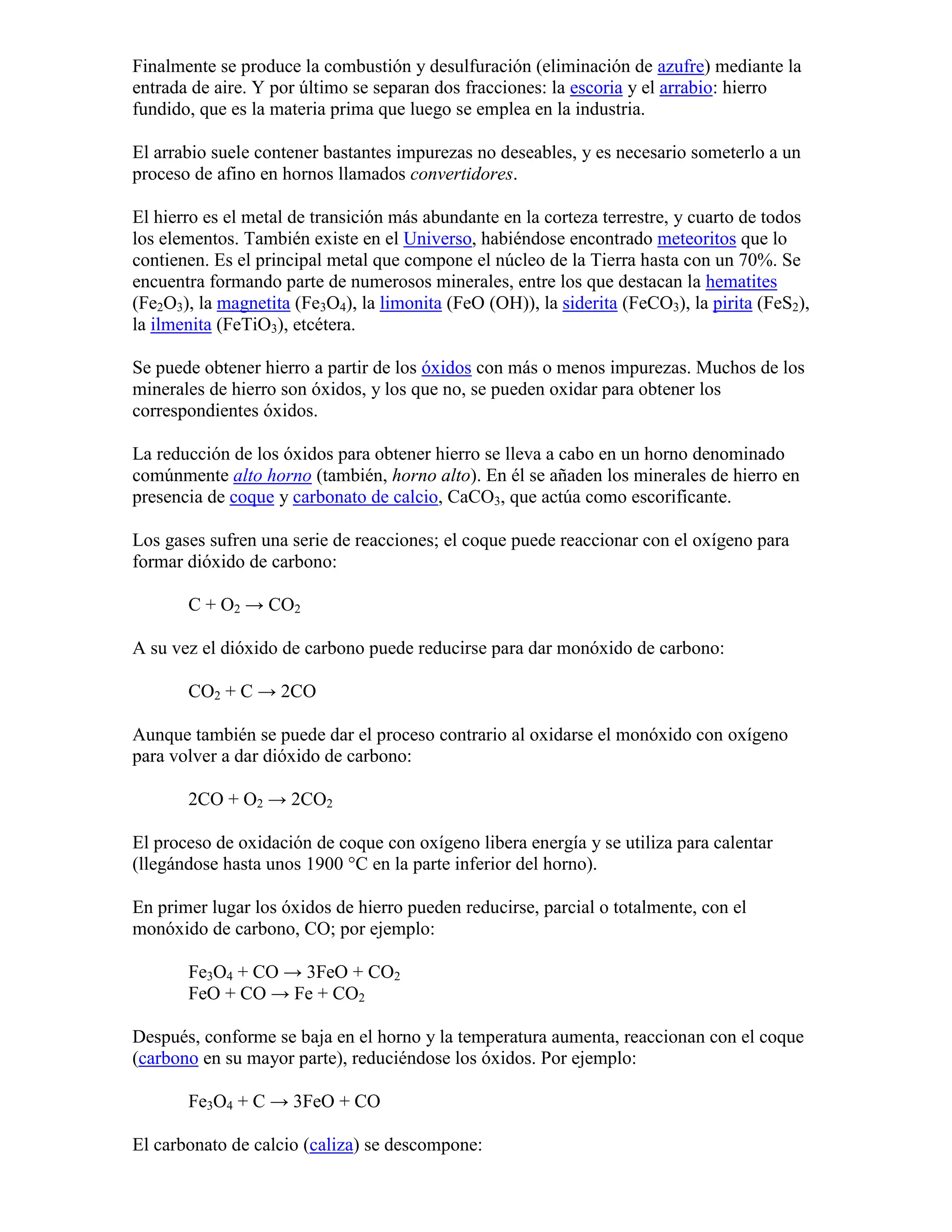 Hierro y acero | DOCX
