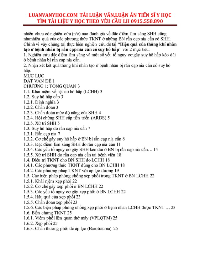 Hieu qua cua thong khi nhan tao o benh nhan bi ran cap nia can co suy ho hap | PDF