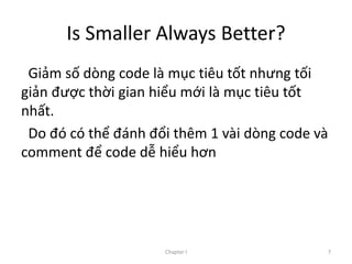 The art of readable code - Chapter I,II | PPT | Free Download