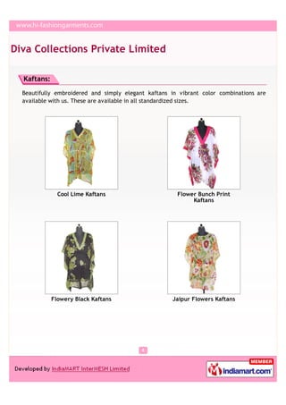 Diva Collections Private Limited, Gurgaon, Fantasy Dresses | PDF