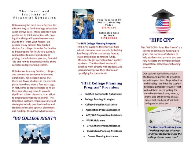 HIFE College Planning Program | PDF | College Planning | College Education