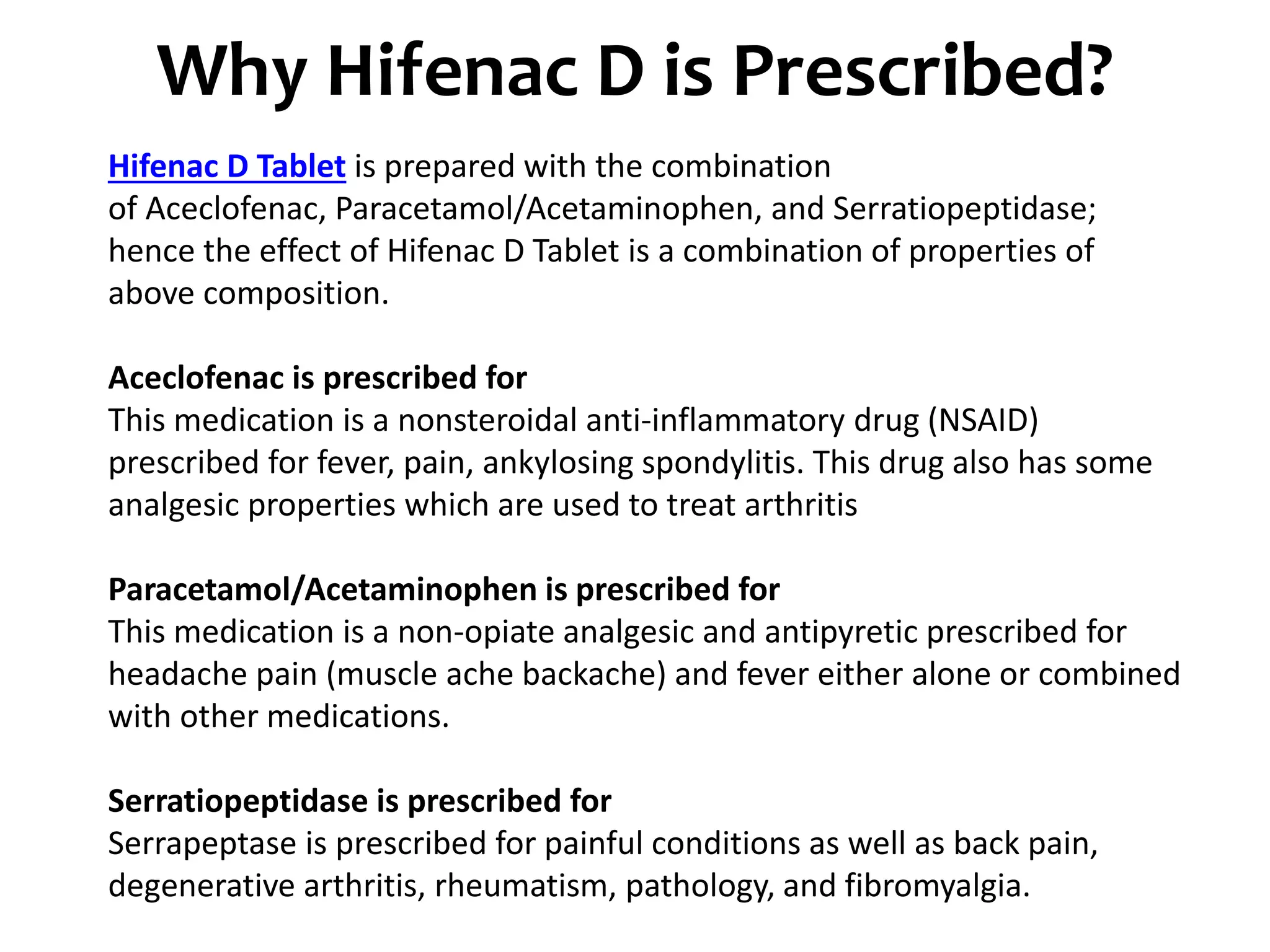 Hifenac D Tablet | PPTX