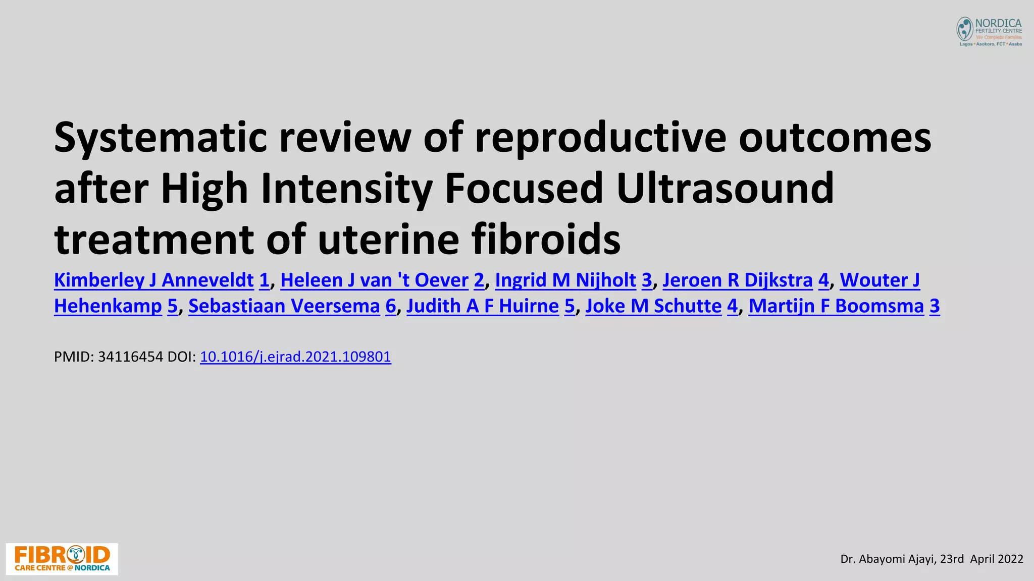 HIFU in the Management of Uterine Fibroids .pptx