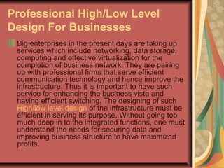 High/Low Level Design | PPT
