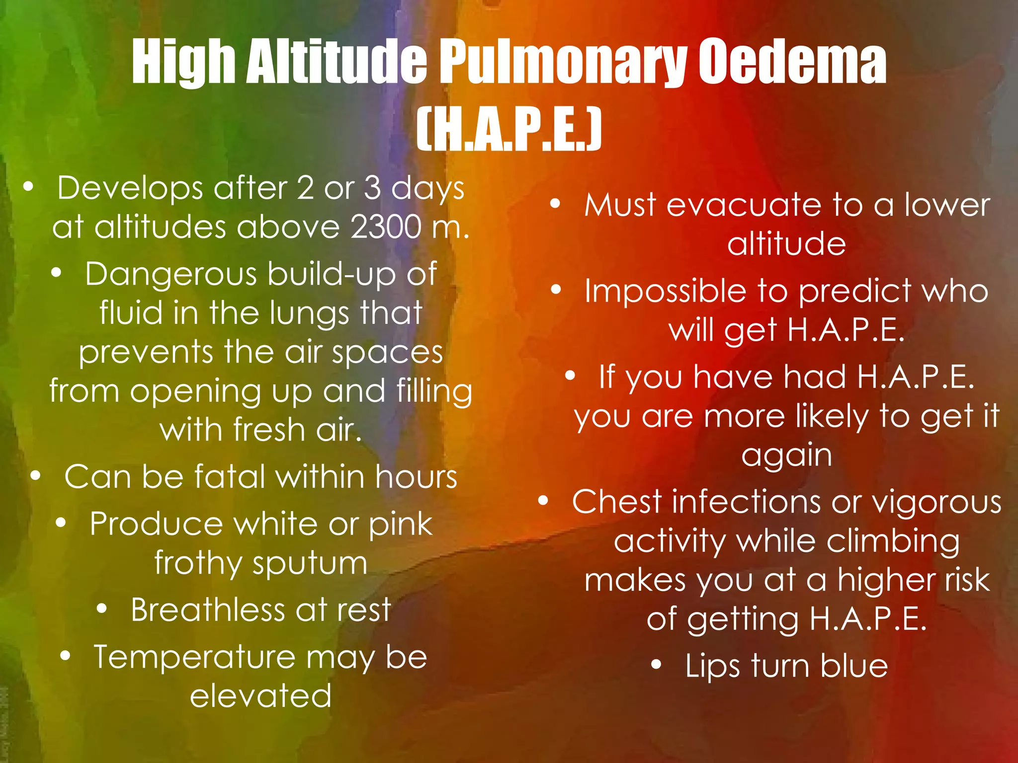 High Altitude Extreme Environment | PPT