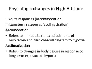 HIGH ALTITUDE PHYSIOLOGY | PPTX