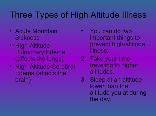 High Altitudes | PPT