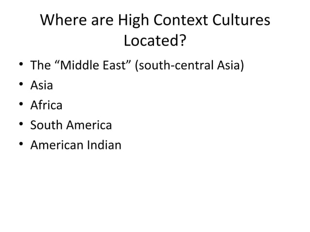 L 2 High And Low Context Cultures | PPT