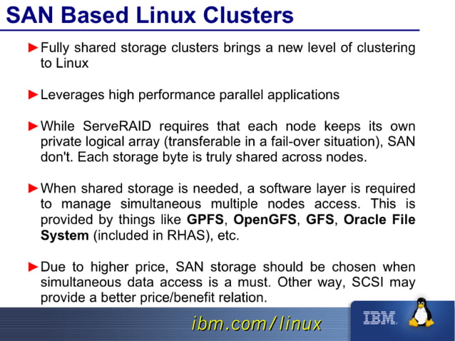 High Availability Linux Clusters | PPT