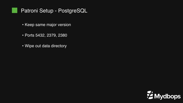 Achieving High Availability in PostgreSQL | PPT