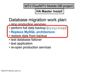 High Availability MySQL with DRBD and Heartbeat: MTV Japan ... | PPT