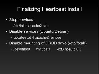 High Availability With DRBD & Heartbeat | PDF
