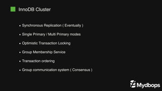 High Availability With InnoDB Clusters | PPT