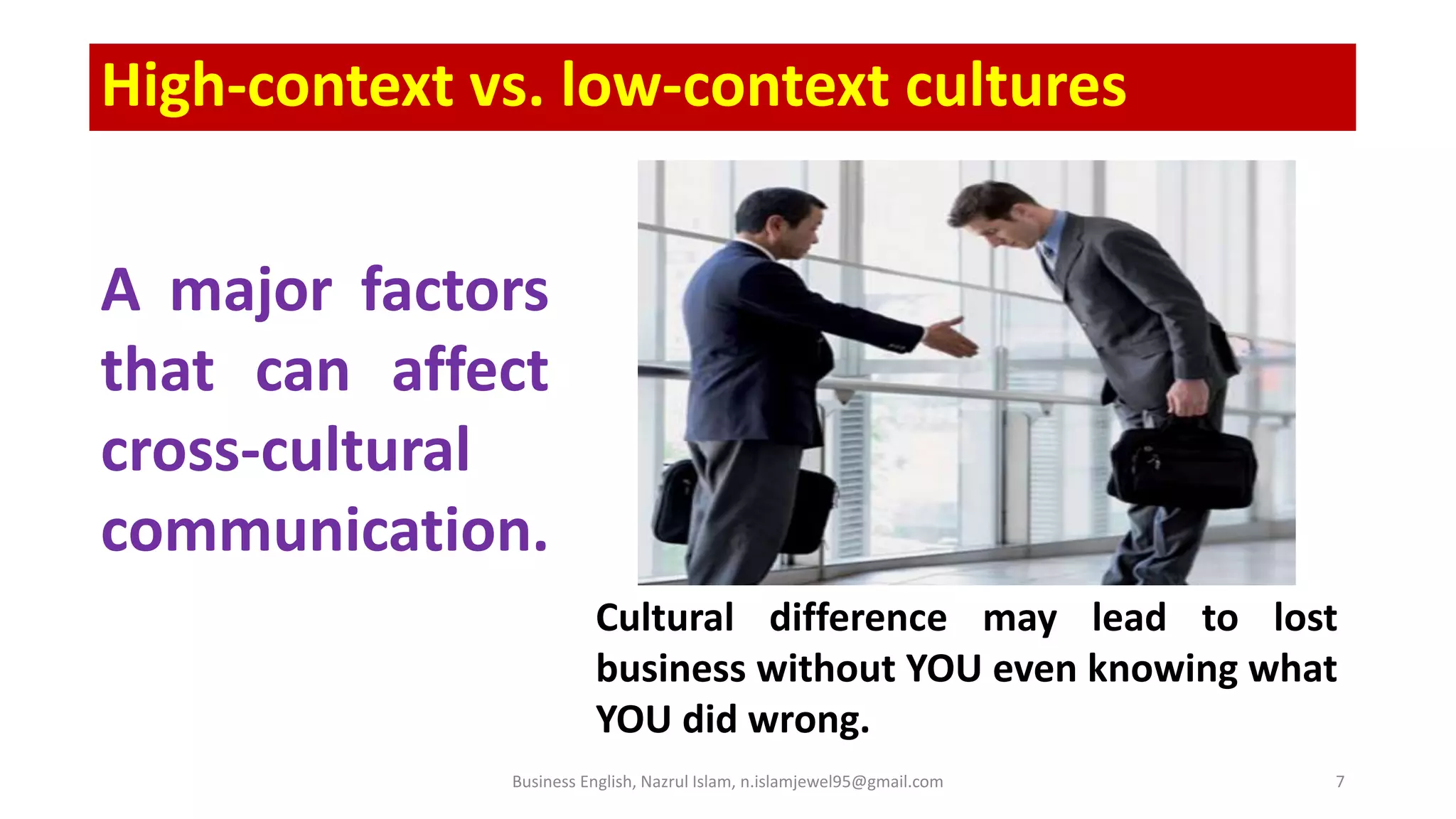 High context vs. low-context cultures | PPTX