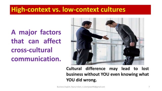 High context vs. low-context cultures | PPTX | Business | Business and Finance