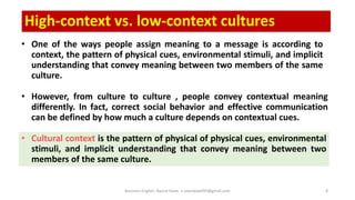 High context vs. low-context cultures | PPTX