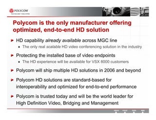 High Definition Video Conferencing End-to-end | PDF