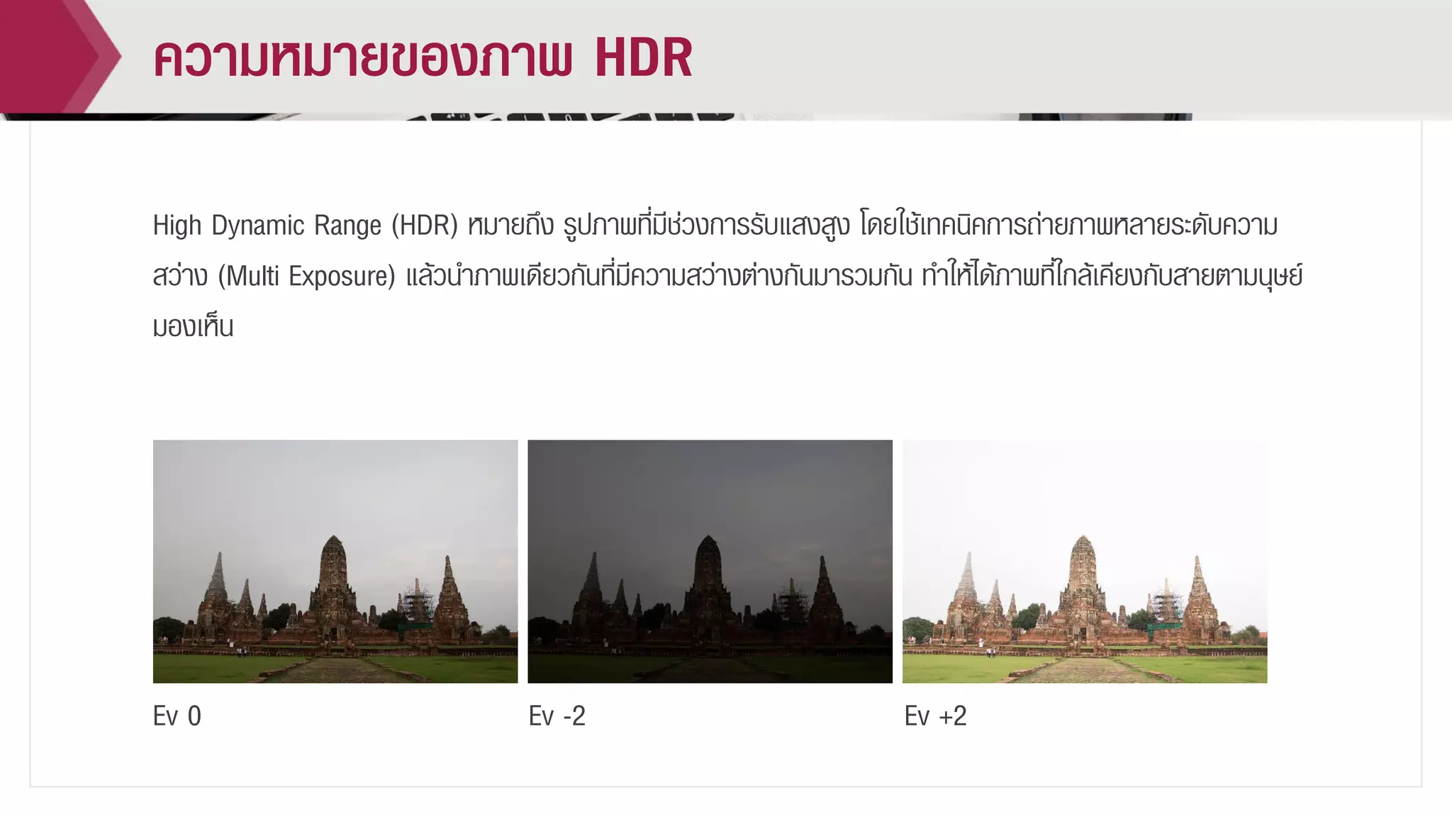 การประมวลผลภาพ HDR (High Dynamic Range Image) | PPT