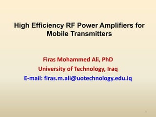 High-Efficiency RF Power Amplifiers.pptx