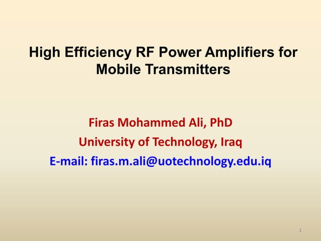 High-Efficiency RF Power Amplifiers.pptx