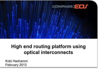 Silicon to photonics optical interconnect routing: Compass EOS | PDF