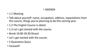 High intermediate english level course 1 | PPTX