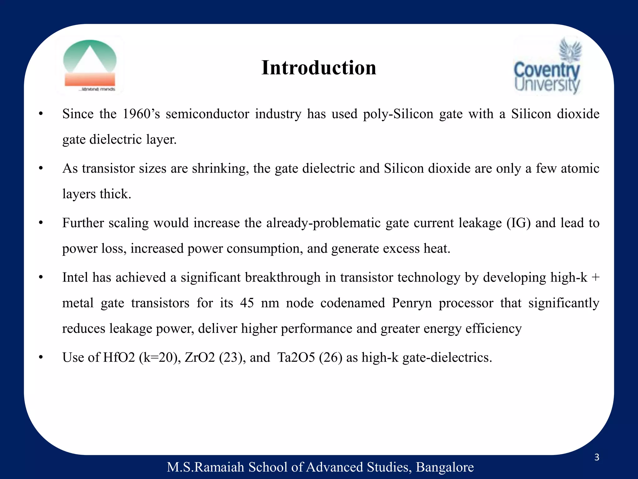 High k dielectrics | PDF