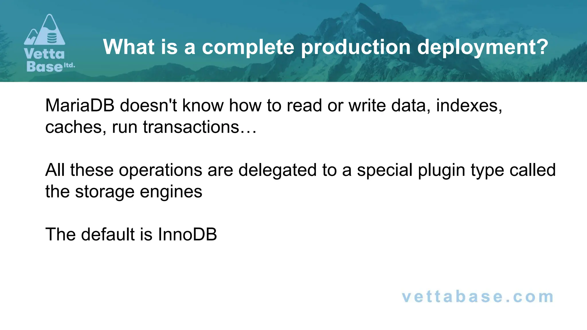 High-level architecture of a complete MariaDB deployment | PDF