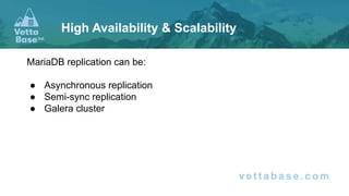 High-level architecture of a complete MariaDB deployment | PDF