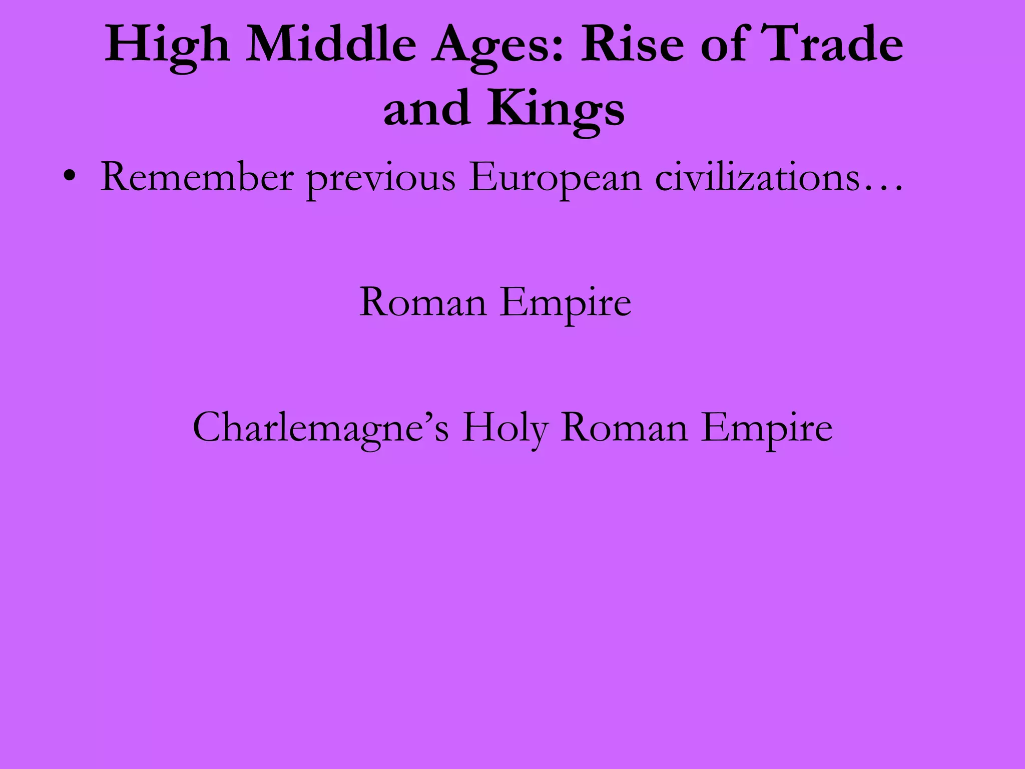 High Middle Ages | PPT