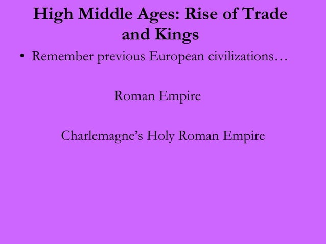 High Middle Ages | PPT