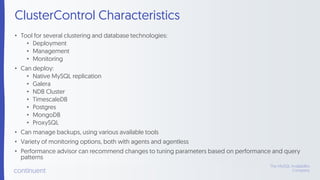 Webinar Slides: MySQL HA/DR/Geo-Scale - High Noon #7: ClusterControl | PDF