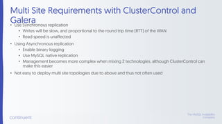 Webinar Slides: MySQL HA/DR/Geo-Scale - High Noon #7: ClusterControl | PDF