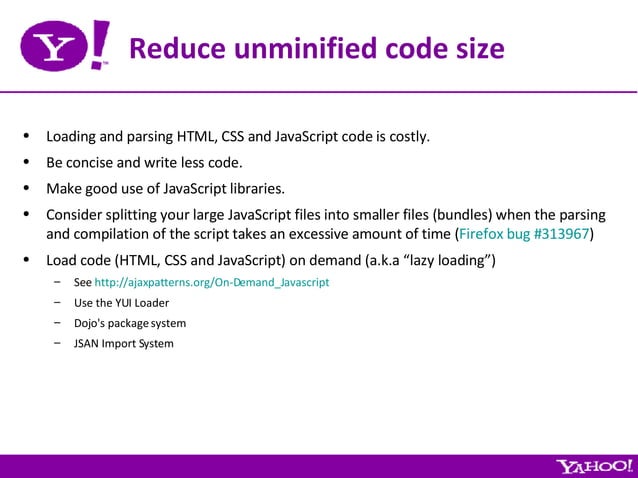 High Performance Ajax Applications