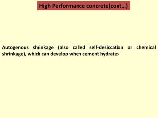 High Performance Concrete | PPTX
